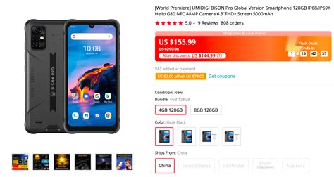 Deal Get UMIDIGI Bison Pro Global Version Rugged Smartphone For Gizmochina