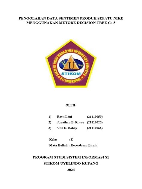 pengolahan data sentimen produk sepatu nike menggunakan metode decision