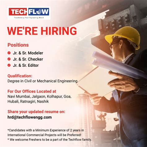 Techflow Engineers On Linkedin Hiring Freshers Work Techflow Steeldetailing Jobalert 38