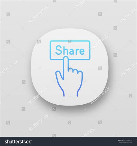 Share Button App Icon Uiux User Stock Vector Royalty Free 1157423197 Shutterstock