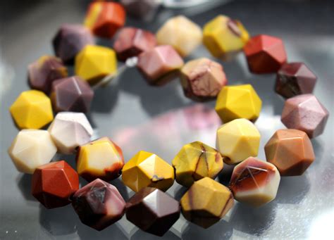 Star Cut Faceted Mookaite Nugget Beads 6mm 8mm 10mm 12mm Faceted