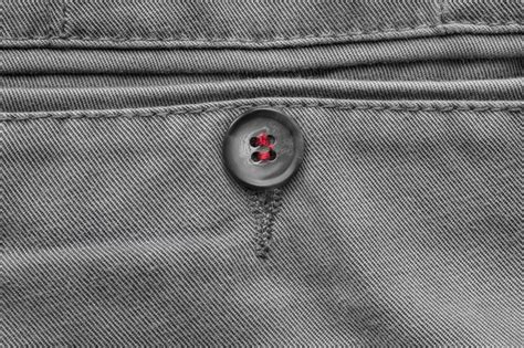Premium Photo Clothes Button On Fabric