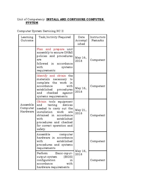 Activity Tasks For Css Pdf Computer Network Installation Computer Programs