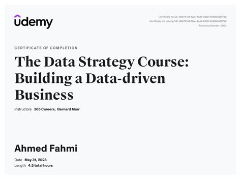 Excited To Announce The Completion Of The Data Strategy Course 🎓 By Bernard Marr Ahmed Fahmi