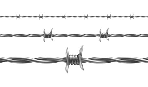 Free Vector Barbed Wire Illustration Horizontal Seamless Pattern