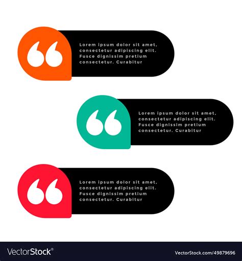 Collection Of Three Double Inverted Comma Vector Image