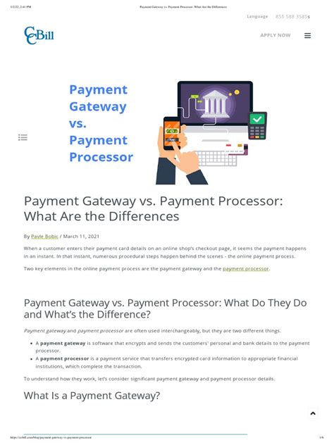 Payment Gateway Vs Payment Processor What Are The Differences Pdf
