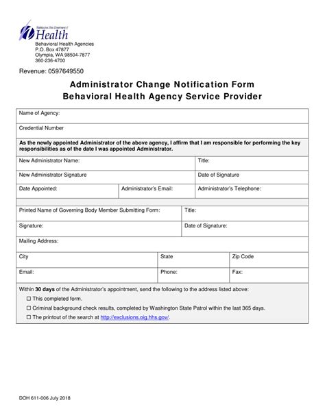 Doh Form 611 006 Fill Out Sign Online And Download Printable Pdf