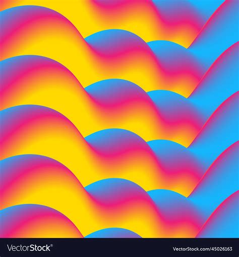 colorful gradient 3d liquid dynamic waves vector image