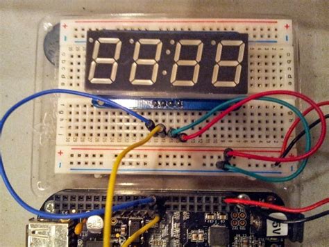 interfacing beaglebone black with adafruit 7 segment led display