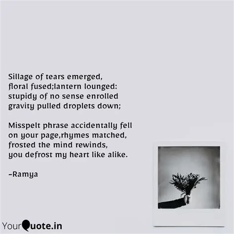 Sillage Of Tears Emerged Quotes And Writings By Ramya Sivakumar