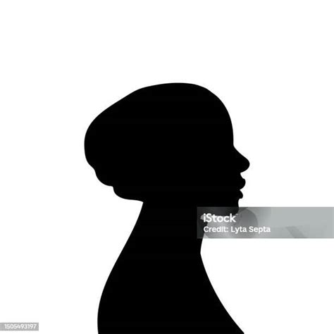 Profil Davatar De Femme Silhouette Vectorielle De La Tête Ou Icône Dune