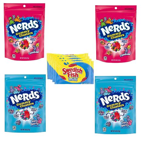 Nerds Gummy Clusters 2 Pound Variety Pack Rainbow And Very Berry Gummy