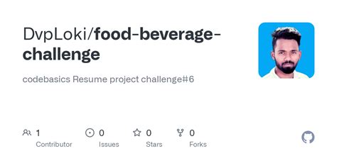 GitHub DvpLoki Food Beverage Challenge Codebasics Resume Project Challenge