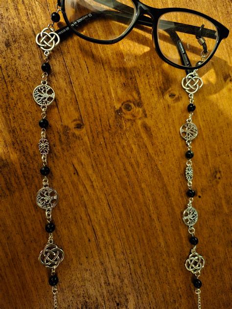 Gemstone And Celtic Knot Glasses Chain Celtic Pagan Witchy Spectacular