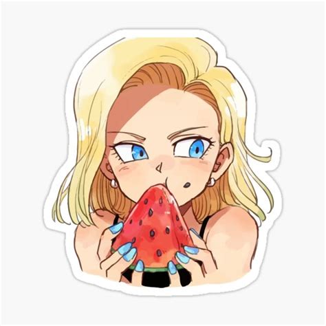 Dragon Ball Z Cute Android 18 X Fresh Watermelon Dragon Ball