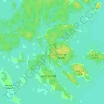 Georgian Bay Islands National Park Topographic Map Elevation Terrain