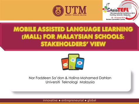 Mobile Assisted Language Learning For Malaysian Schools Pptx Smartphones Consumer Electronics
