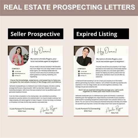 6 Real Estate Prospecting Letter Template Bundle Real Estate Marketing
