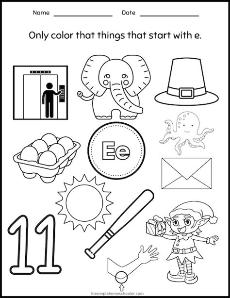 15 Letter E Worksheets Free And Easy Print The Simple Homeschooler