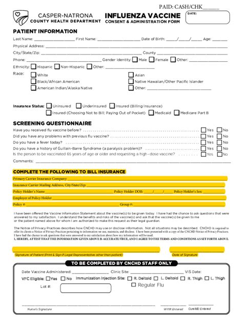 Fillable Online Influenza Pneumococcal Immunization Consent Form Fax Email Print Pdffiller