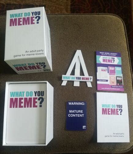 What Do You Meme Adult Party Game For Meme Lovers Base Game Only Used