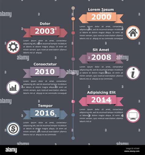 Vertical Timeline Infographics Design Template Stock Photo Alamy