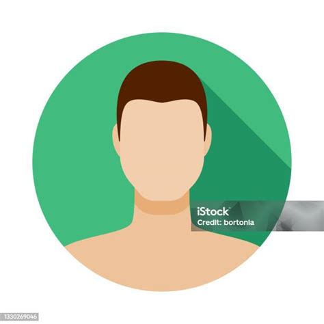 남성 아바타 아이콘 갈색 머리에 대한 스톡 벡터 아트 및 기타 이미지 갈색 머리 공란 긴 그림자 디자인 Istock
