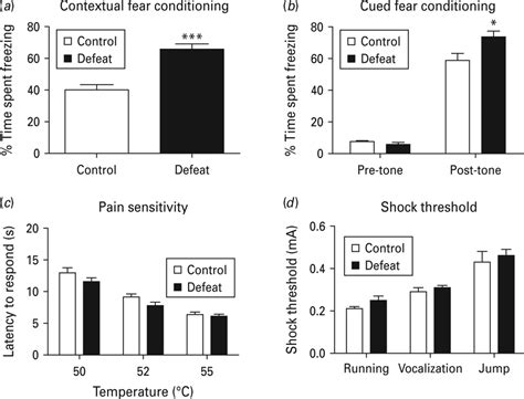 Effect Of Chronic Social Defeat On Contextual And Auditory Cued Fear