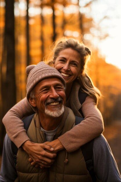 Happy Couple In The Woods Premium Ai Generated Image