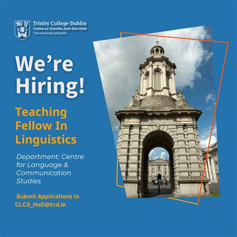 Teaching Fellow In Linguistics Semanticspdf Trinity College Dublin Trinity Centre For