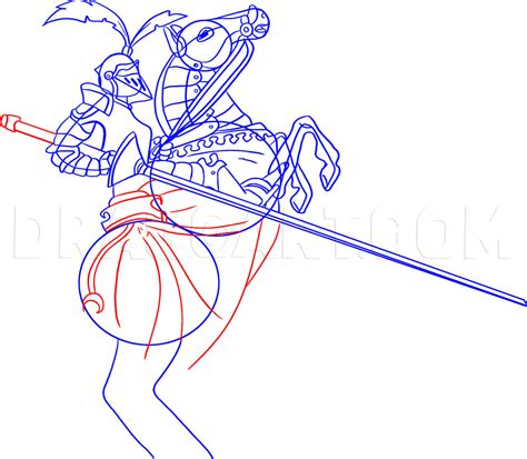 Medieval Jousting Drawing