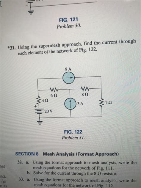 Solved Fig 121 Problem 30 31 Using The Supermesh