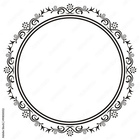 Circle Vintage Frame Vector Frames And Vignette For Design Template