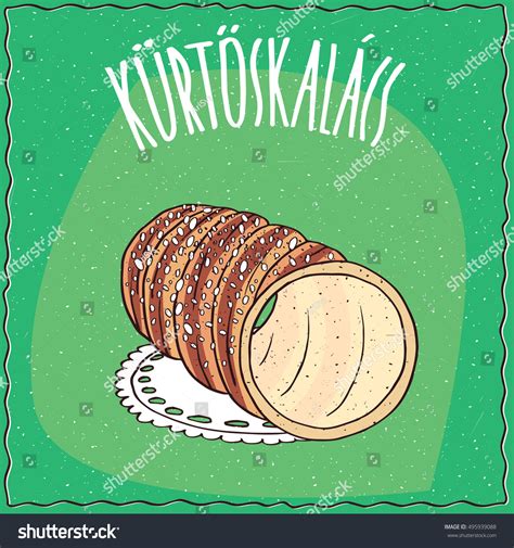 Classic Hungarian Spit Cake Known Kurtosh Stock Vector Royalty Free