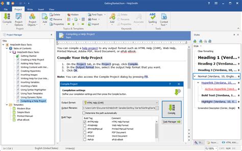 Help File Formats Html Help Chm Web Help Adobe Pdf Epub