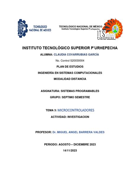 Tema 3 Microcontroladores Descargar Gratis Pdf Microcontrolador