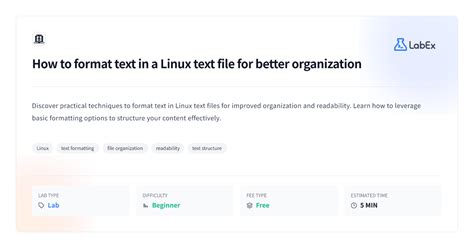 How To Format Text In A Linux Text File For Better Organization Labex