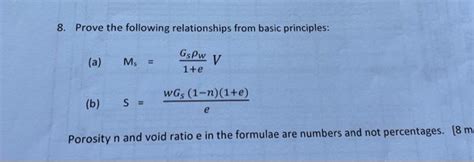 Solved Prove The Following Relationships From Basic Chegg Com
