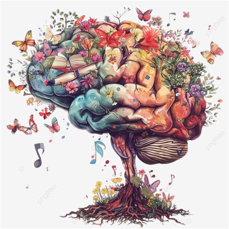 다채로운 두뇌 예술 뇌 인간 생각 Png 일러스트 및 이미지 에 대한 무료 다운로드 Pngtree