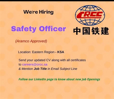 Ksa Safety Officer Job Vacancy Saudigulf Jobs