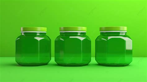 녹색 배경이 잘린 흉내낸 전면 뷰에서 육각형 항아리의 격리된 3d 렌더링 잼 모형 꿀 모형 차 모형 배경 일러스트 및 사진 무료 다운로드 Pngtree