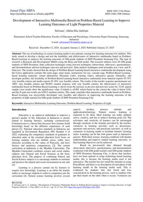 Pdf Development Of Interactive Multimedia Based On Problem Based