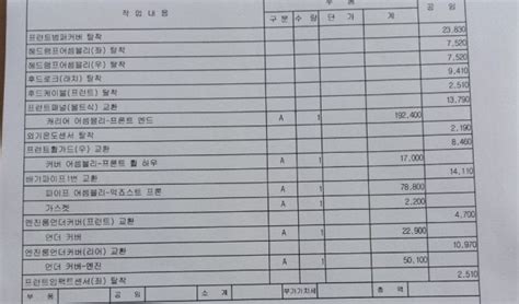 자동차 수리견적서 지식in