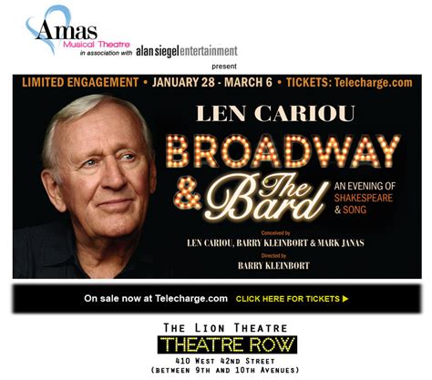 A Conversation With Actor Len Cariou The Three Tomatoes