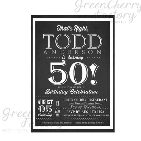 Items Similar To Milestone Adult Birthday Invitation Black And White