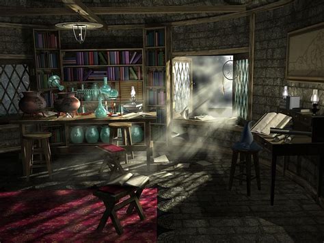 Wizard S Study By Mary Williams Fantasy Rooms Fantasy Wizard Art