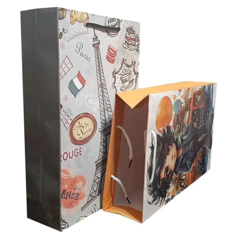 خرید ساک دسته دار کادویی طرح فانتزی سایز 24 × 37 5 سانتی متر A4