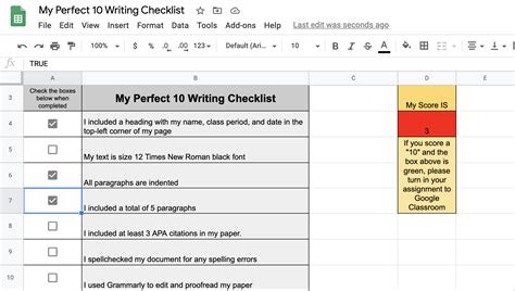 Learn Lead Grow Create An Interactive Google Sheets Checklist Tally Checkboxes Use
