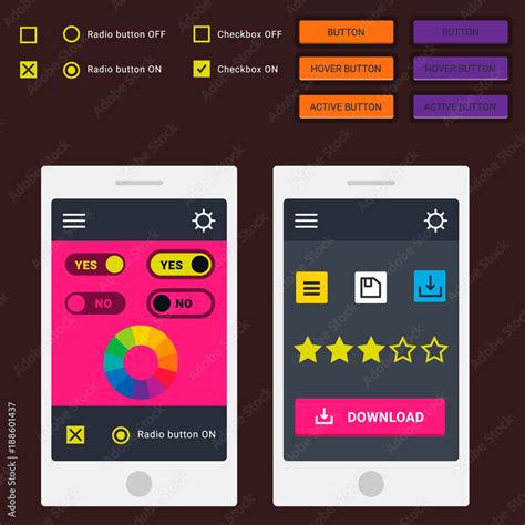 User Interface Vector Phone Laptop Tab Device Mobile App Indicators Download Progress Ui Ux Web